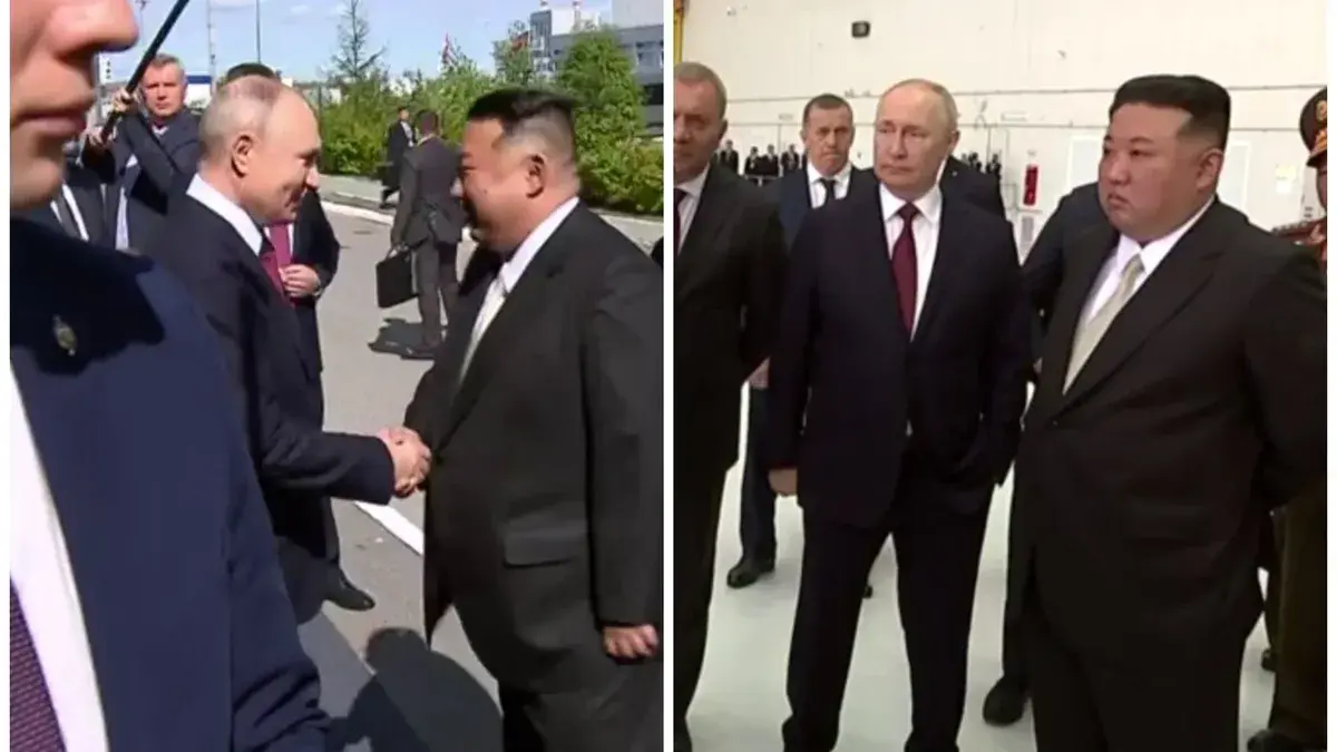 Владимир Путин и Ким Чен Ын встретились на космодроме Восточный — фото